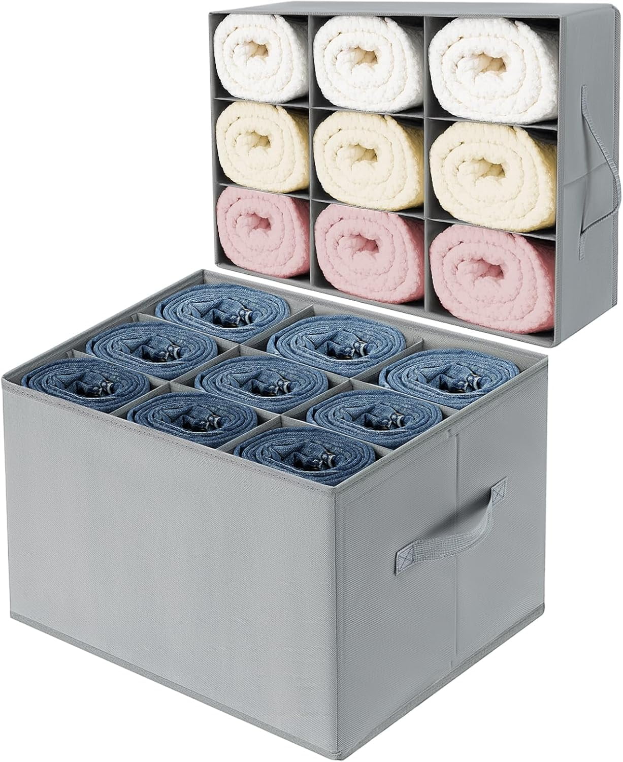 Wardrobe Clothes Organizer, Jean Pants Towel Organizers for Closet, 9 ...