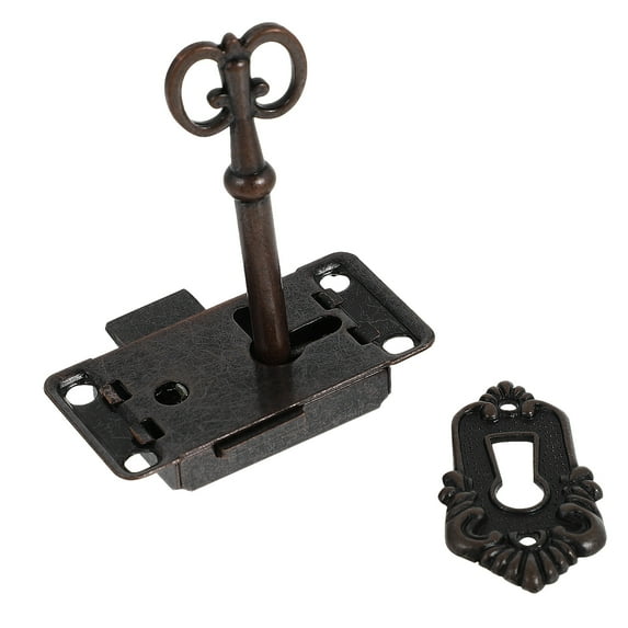 Wardrobe Locks Antique with Key Vintage Cabinet Latches Keyhole Hinges ...