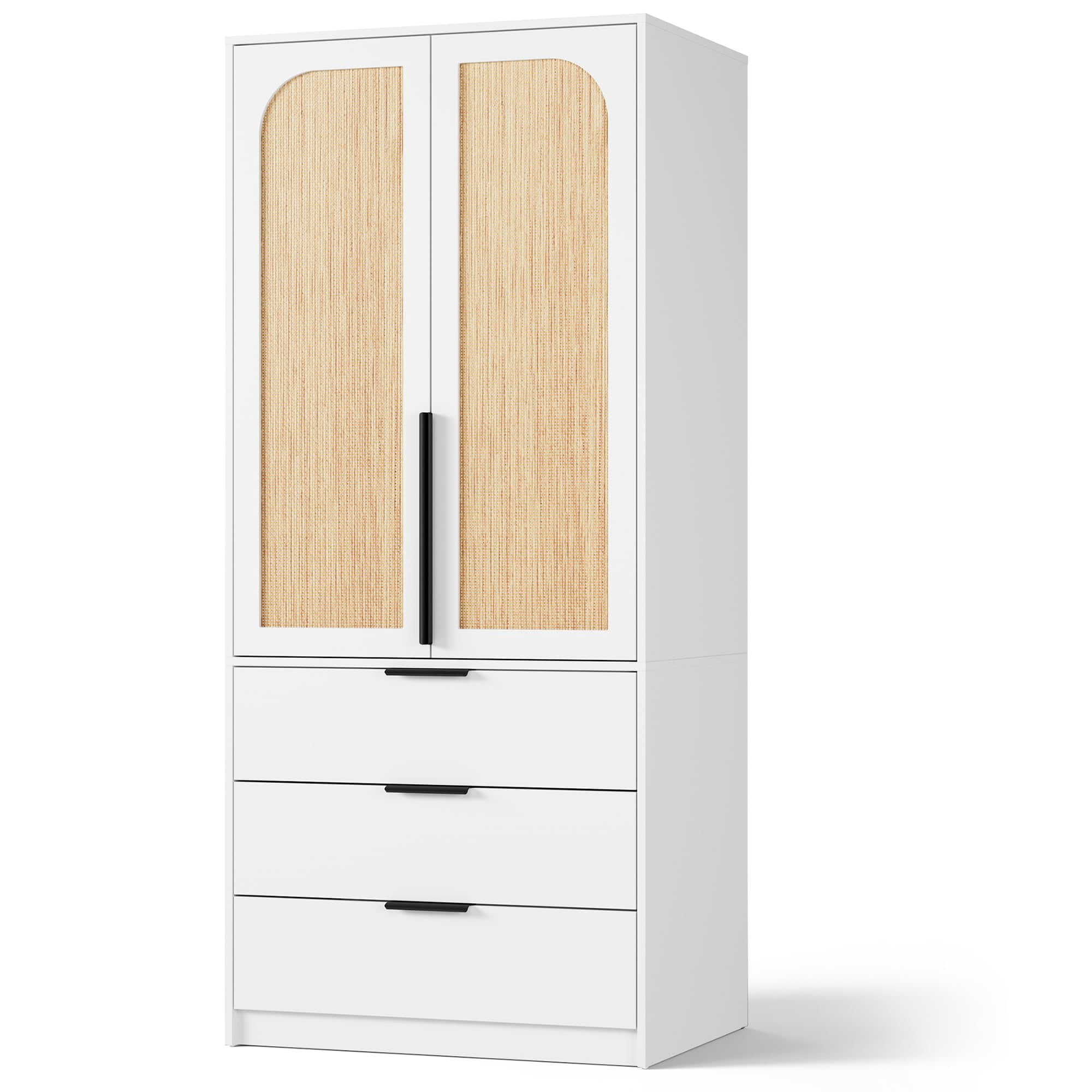 Wardrobe Pb+Mdf+ Sticker+Triamine U7 Amorior3Drawer Rattan Door Teslin ...