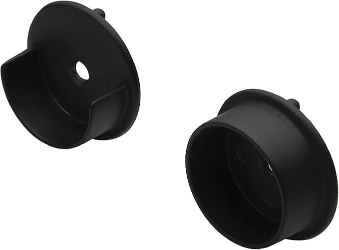 Wardrobe Tube End Support, Synergy Collection with Two pins for 5 mm ...