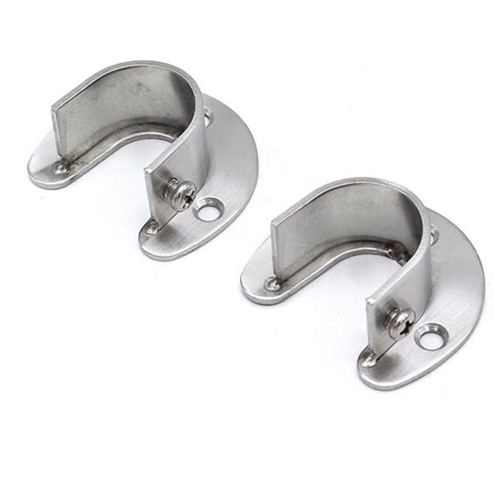 TOYMYTOY Heavy Duty Closet Pole Sockets U Shaped 2Set 2.0In - Walmart.com
