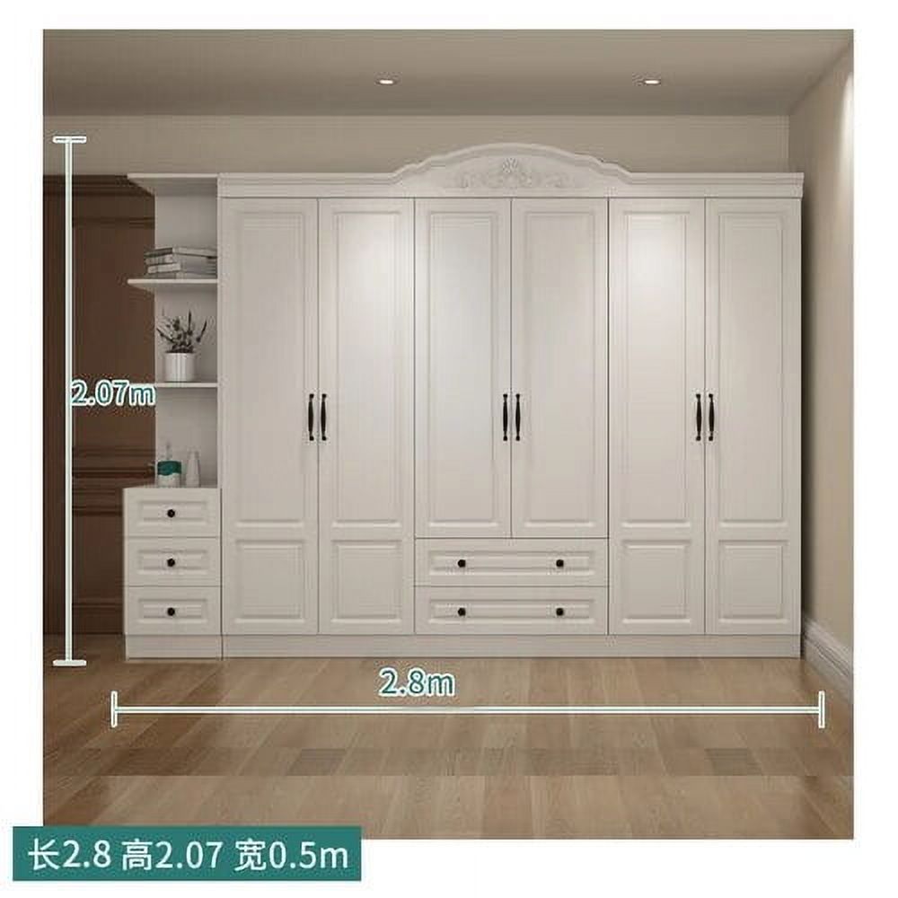 Wardrobe and Top Cabinet Simple Modern Economical Plate-Type White ...