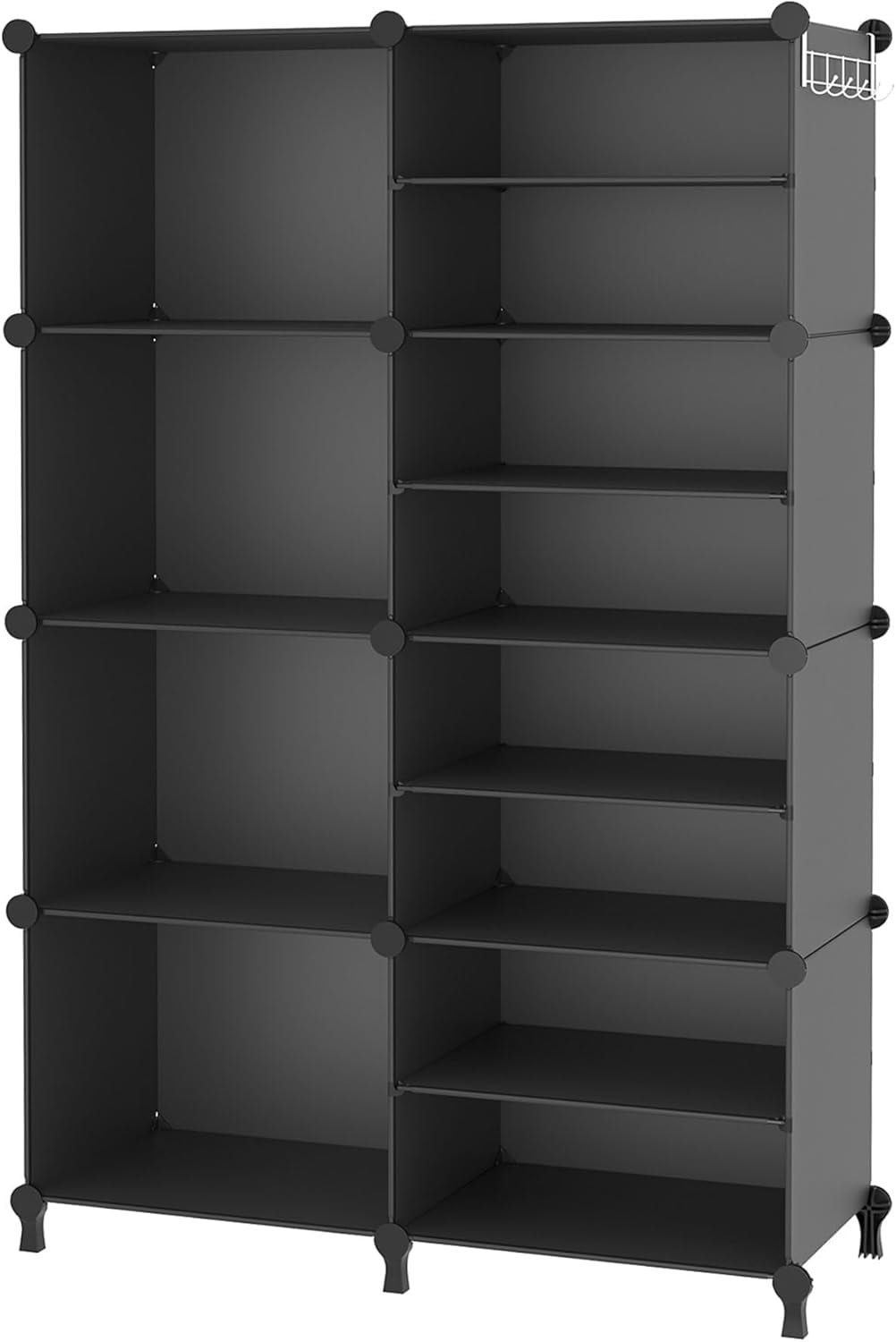 Wardrobe organizer with 8 compartments, portable wardrobe with clothes ...