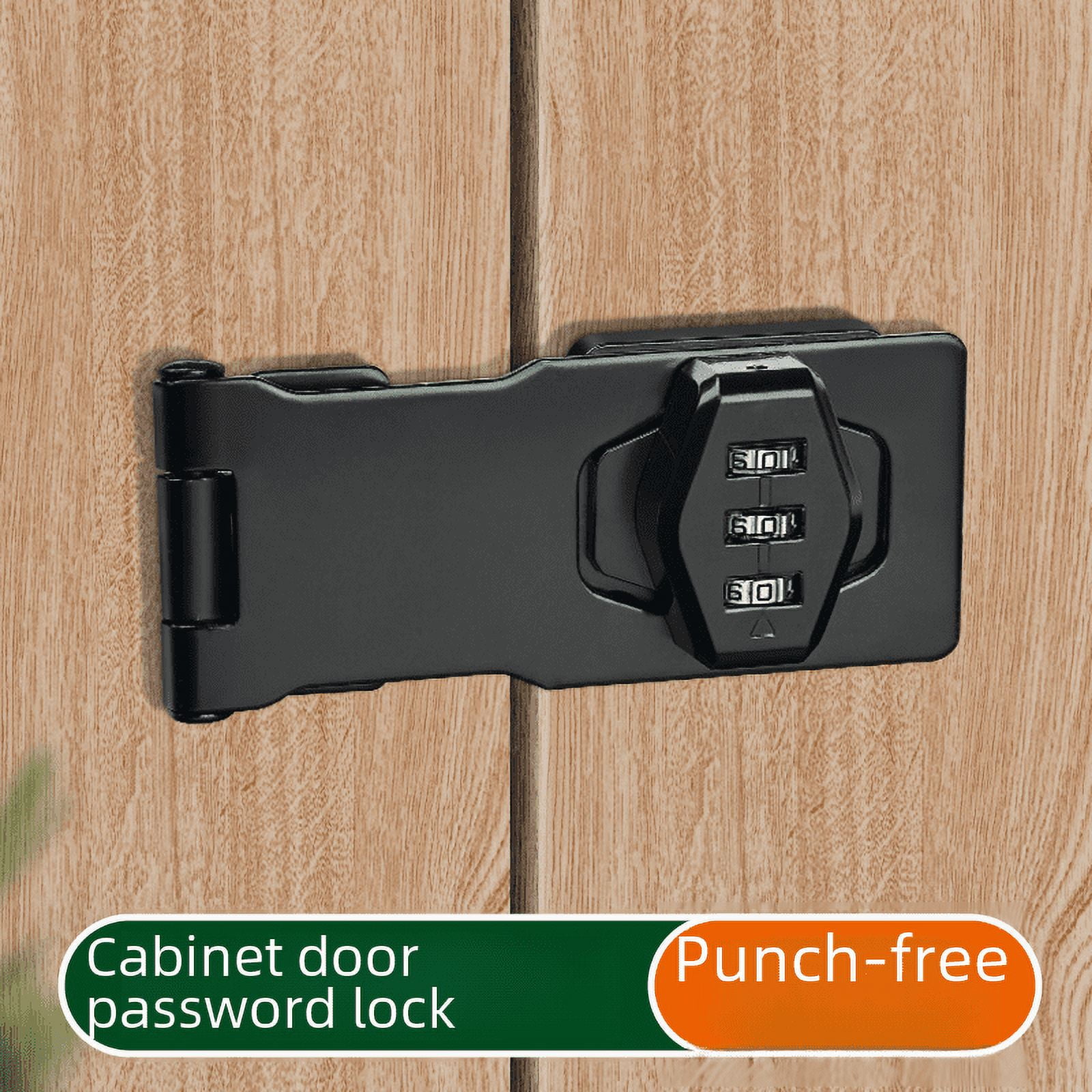 Wardrobe password lock punch-free cabinet lock anti-theft drawer lock ...