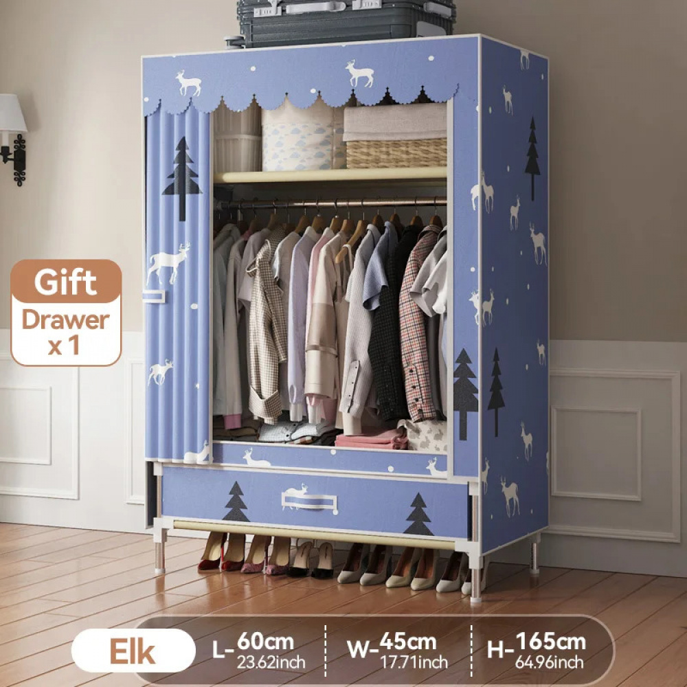 Wardrobe with drawers, bedroom, household, simple wardrobe, rental ...
