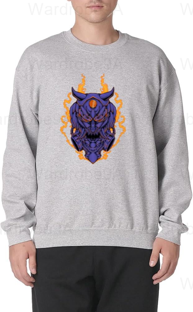 Wardrobe95 Devil Oni Mask Sweashirt with Mecha Style and Dark Art ...