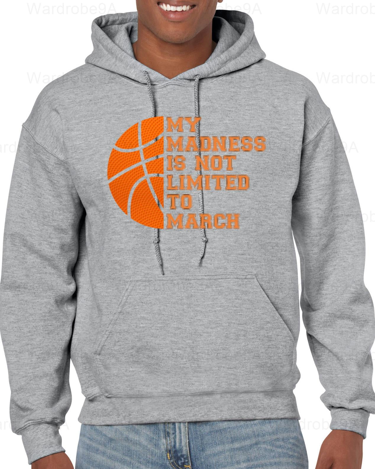 Wardrobe96 Madness Not Just March Sweasshirt with Funny Basketball ...