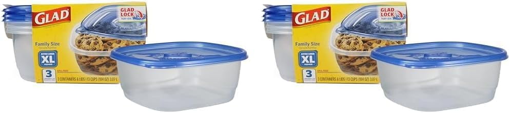 Ware Family Size Food Storage Containers, XL | Large Square Food ...