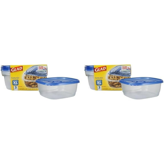 Ware Family Size Food Storage Containers, XL | Large Square Food ...