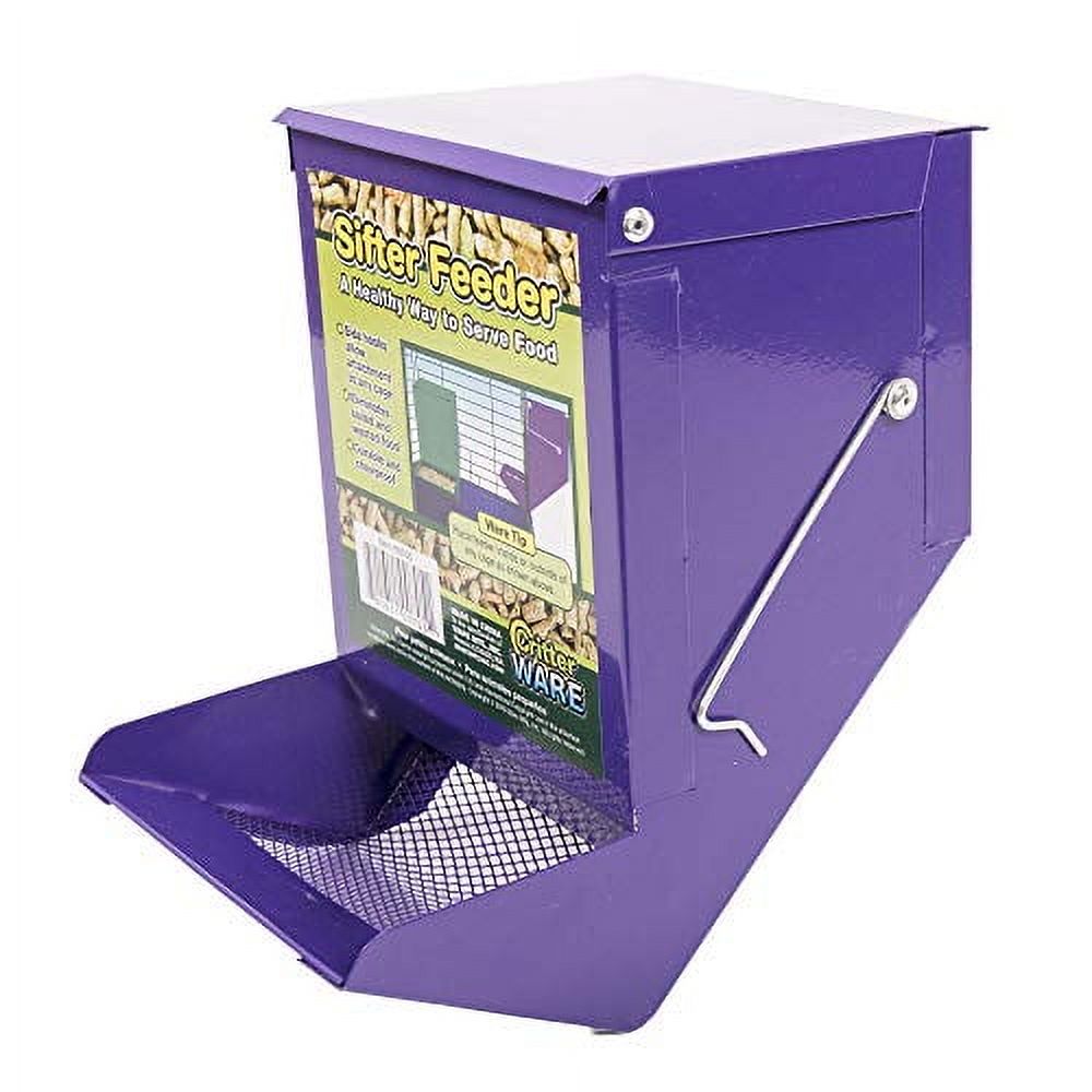 Ware Manufacturing 5-Inch Sifter Pet Feeder with Lid (Assorted Colors ...