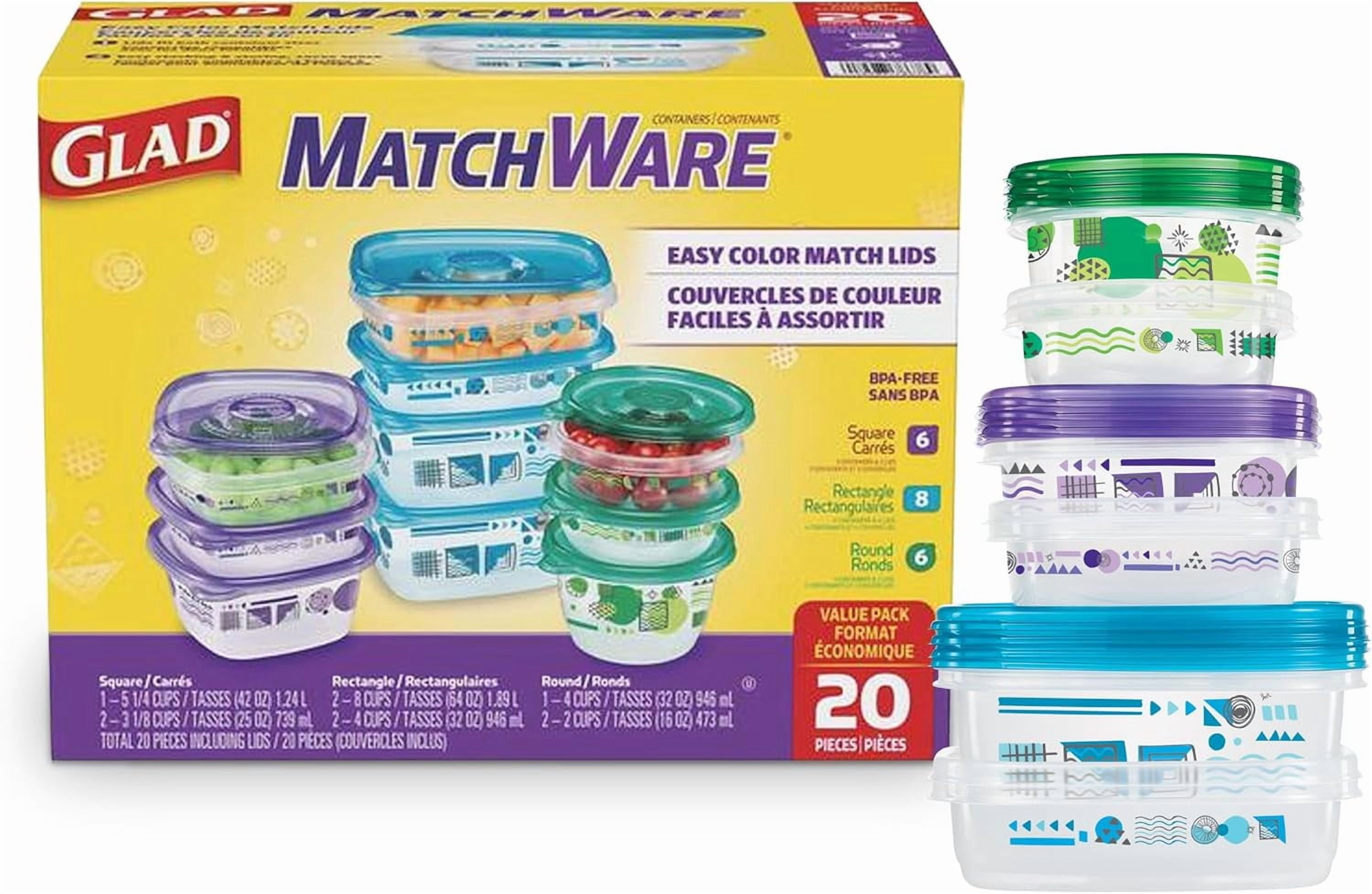 Ware Matchware Food Storage Containers, Value Pack - Containers and ...