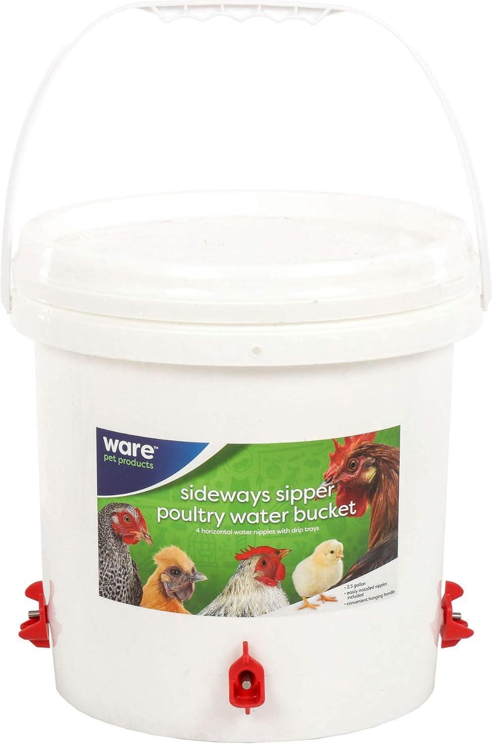 Ware Sideways Sipper Poultry Water, 2.5 Gallons, Backyard Chicken ...