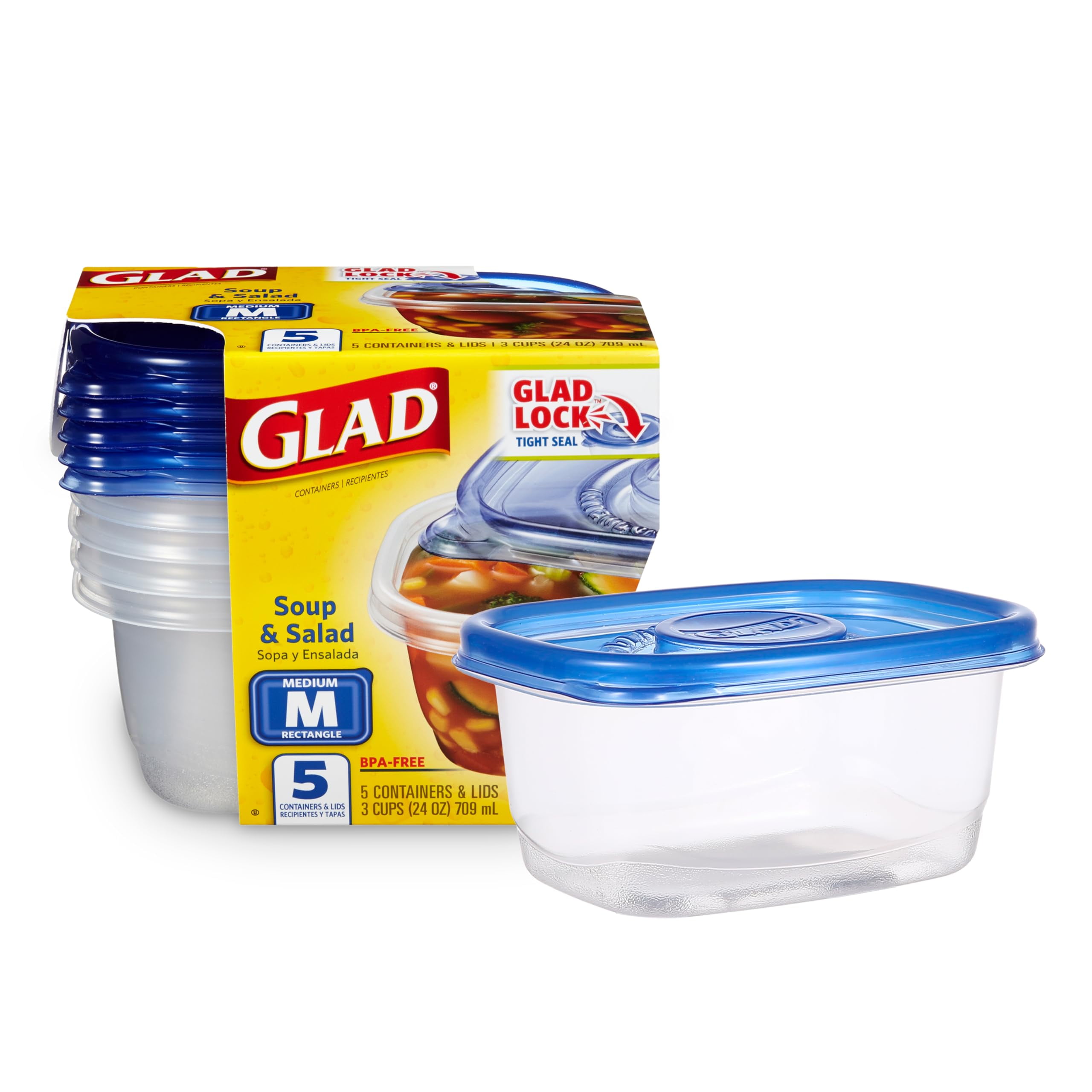 Ware Soup & Salad Food Storage Containers for Everyday Use | Medium ...