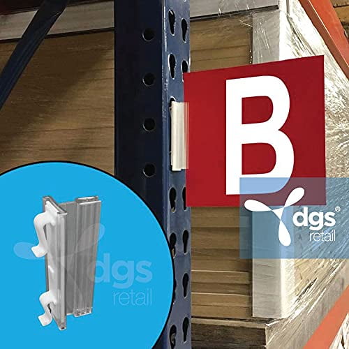 Warehouse Aisle Sign Holder, Snaps in Rack Upright, 3 Inch Long Gripper ...