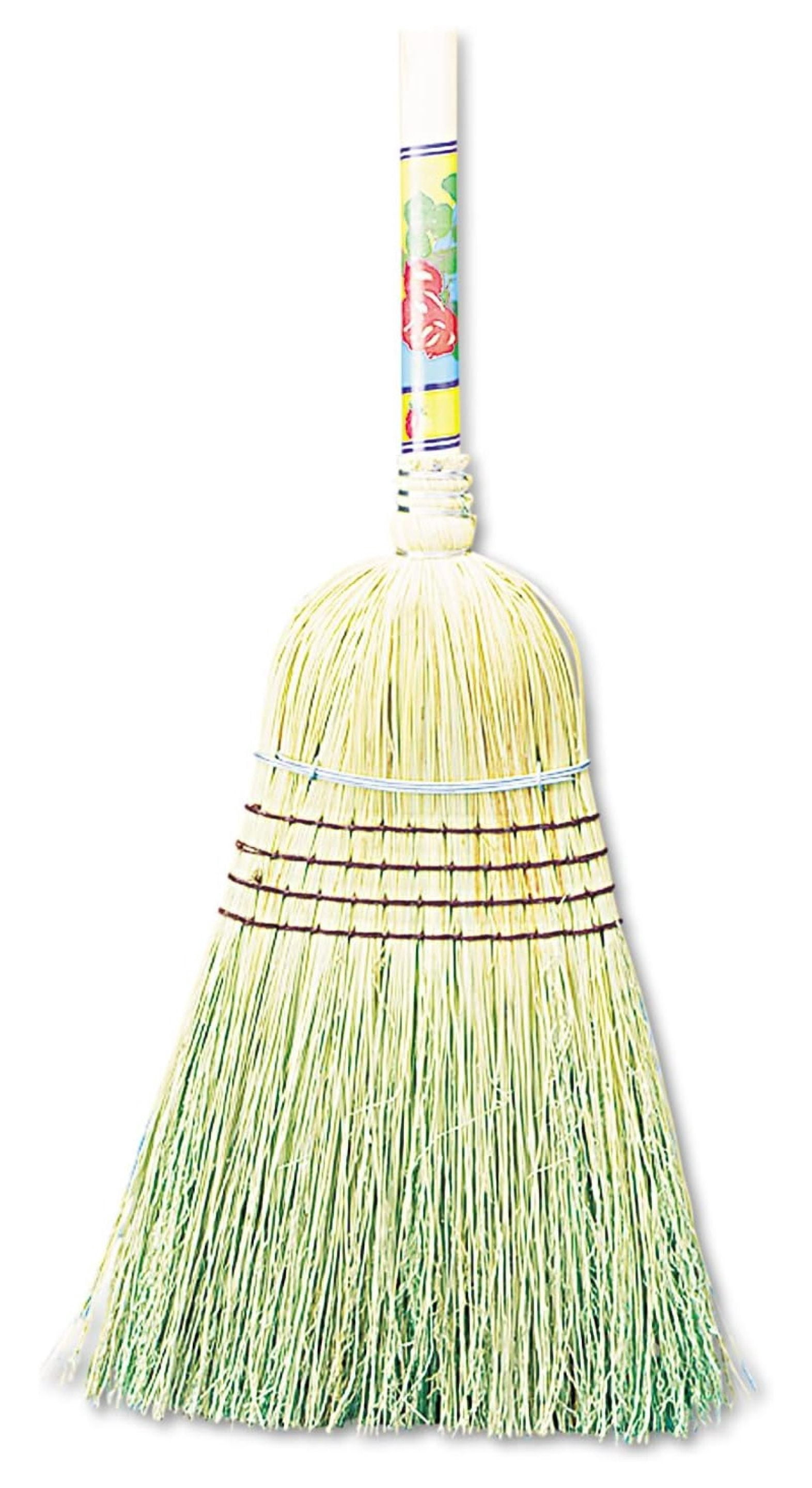 Warehouse Broom Corn Fiber Bristles - 42 Inch Wood Handle Natural Heavy ...