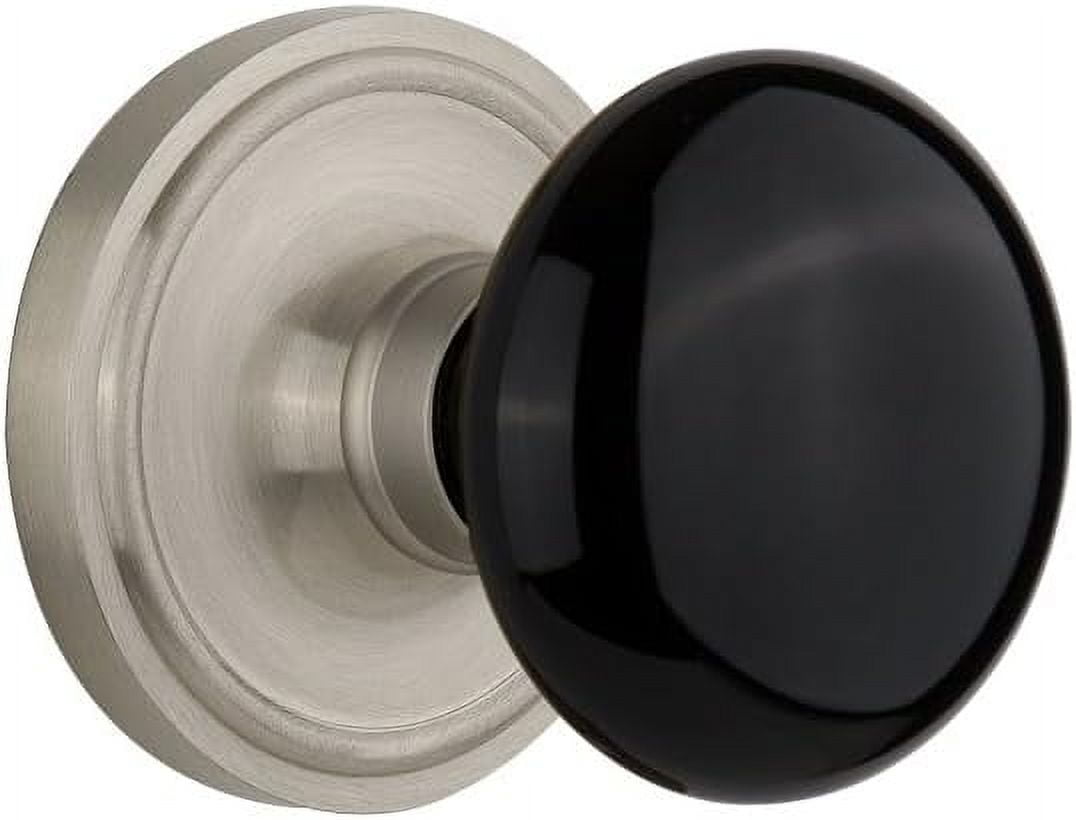 Warehouse Classic Rosette Black Porcelain Door Knob - Walmart.com