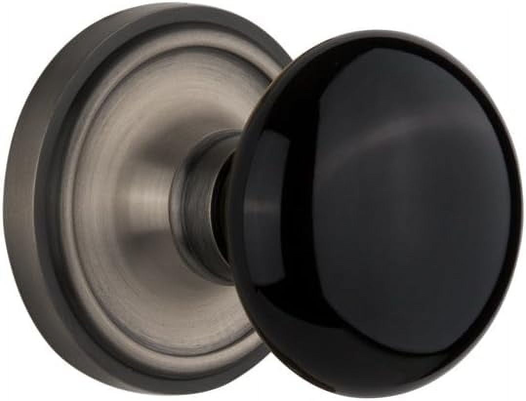 Warehouse Classic Rosette Black Porcelain Door Knob - Walmart.com