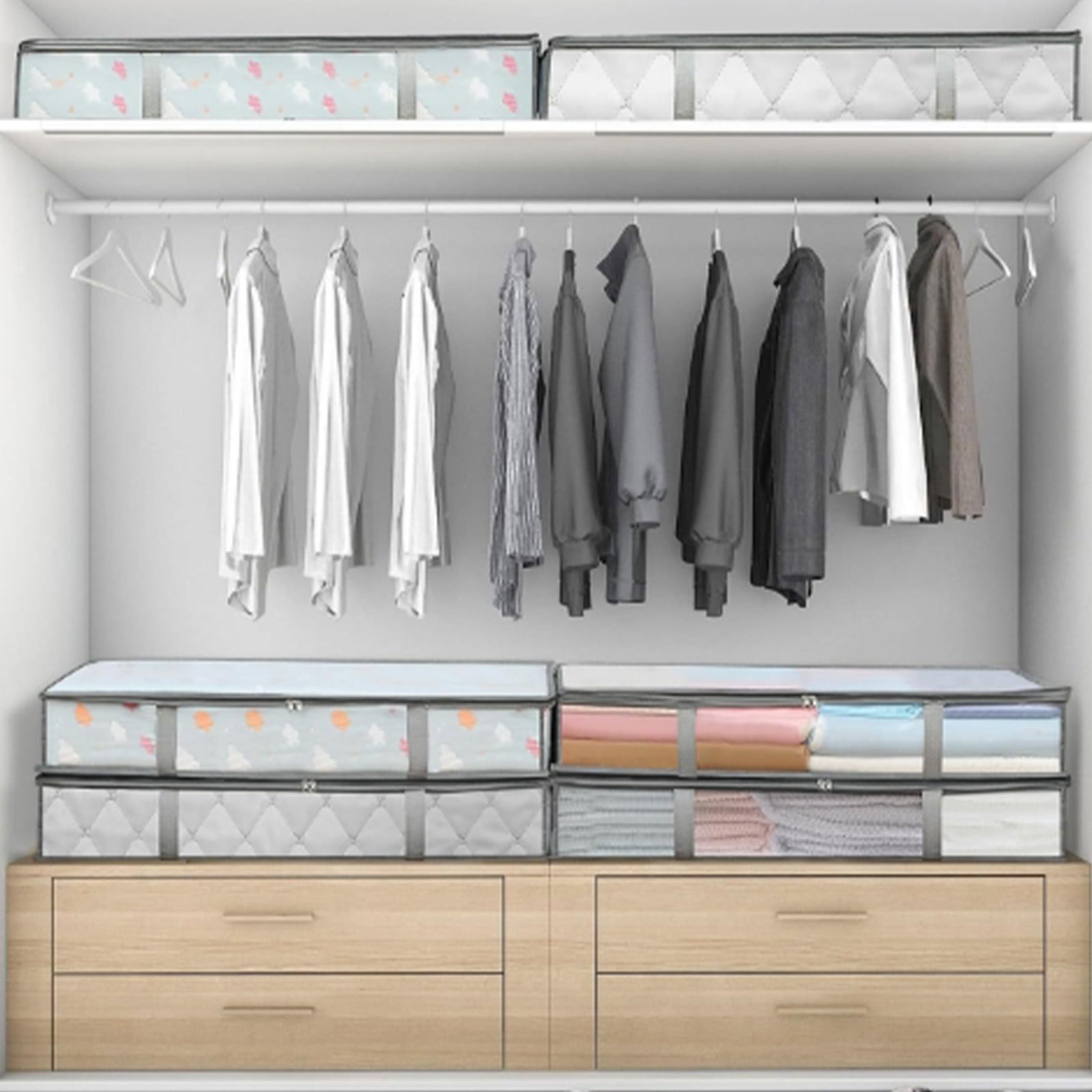 Warehouse Clearance! BVXEEP Closet Organizer, Under the Bed Storage ...