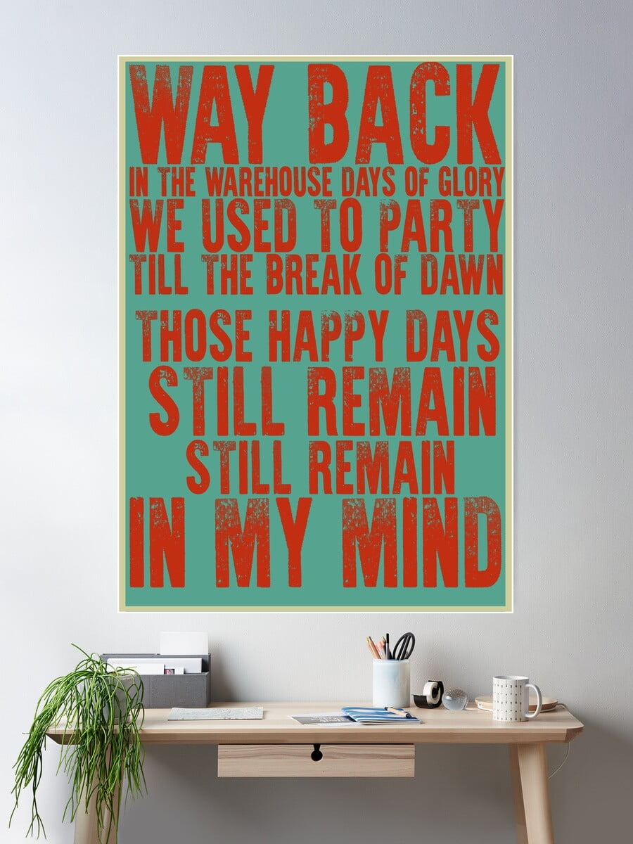 Warehouse Days Of Glory Poster Wall Art, Modern Wall Decor For Living ...