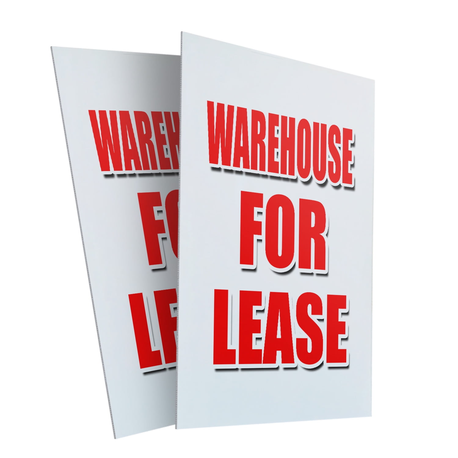 Warehouse For Lease (2-PACK) 24" x 36" Plastic Signs | Sign Insert 4mm ...