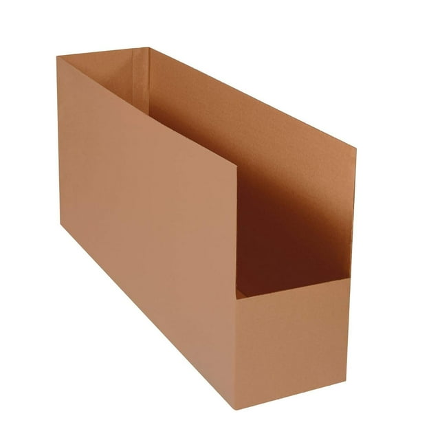 Warehouse Rack Corrugated Cardboard Bins, 10"x 42"x 20", , Pack of 10 ...