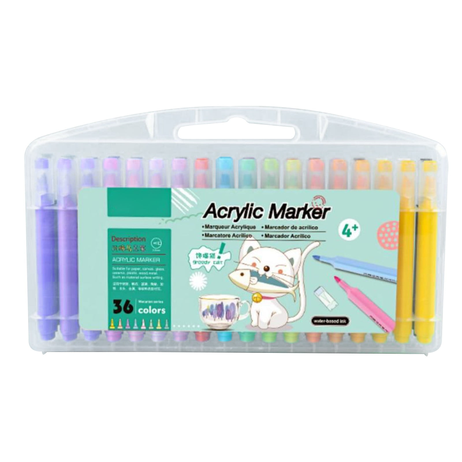 Warehouse Sale 36Pcs Acrylic Marker Watercolor Impermeable Marker Art ...