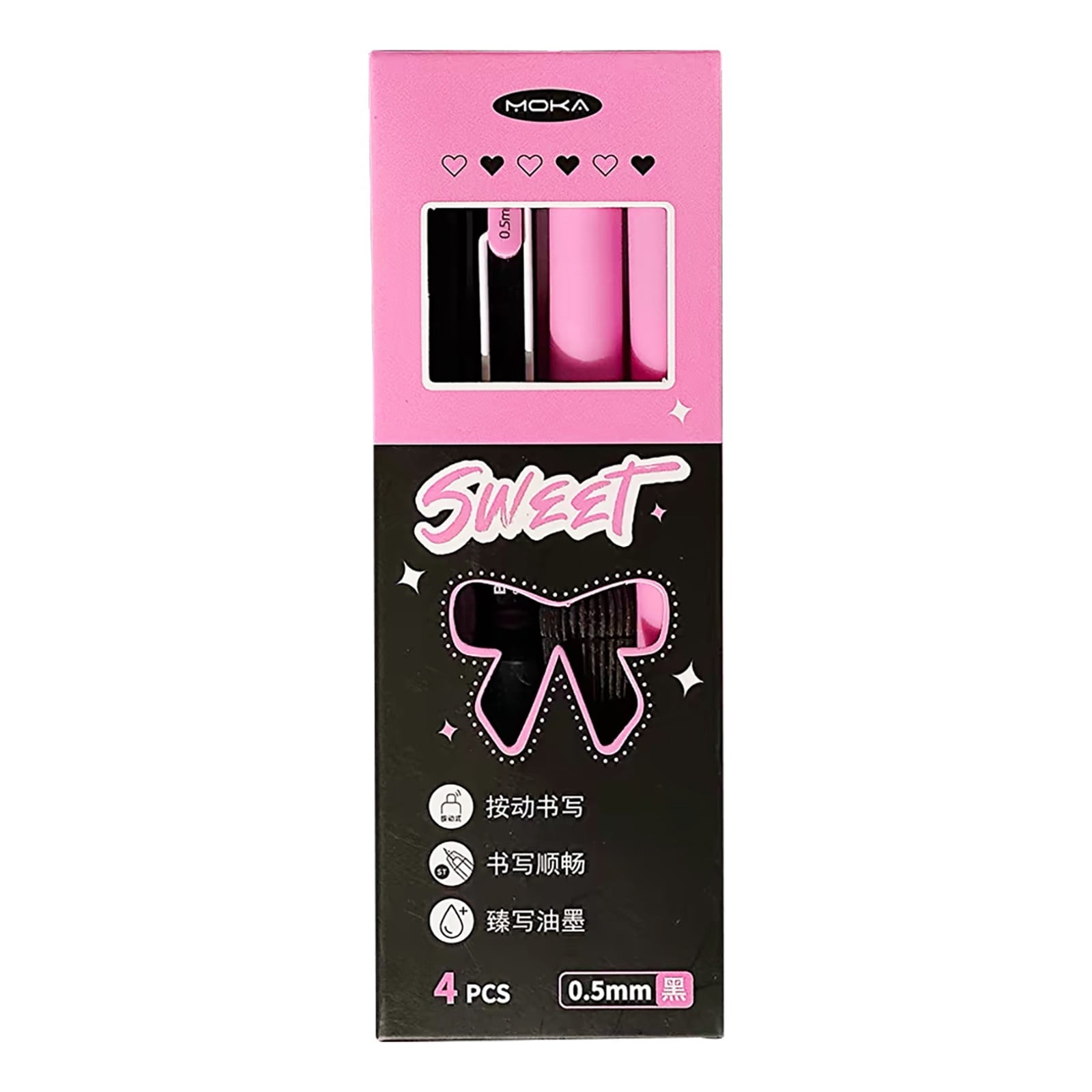 Warehouse Sale Black Retractable Gel Pens 0.5mm Gel Pens with ...