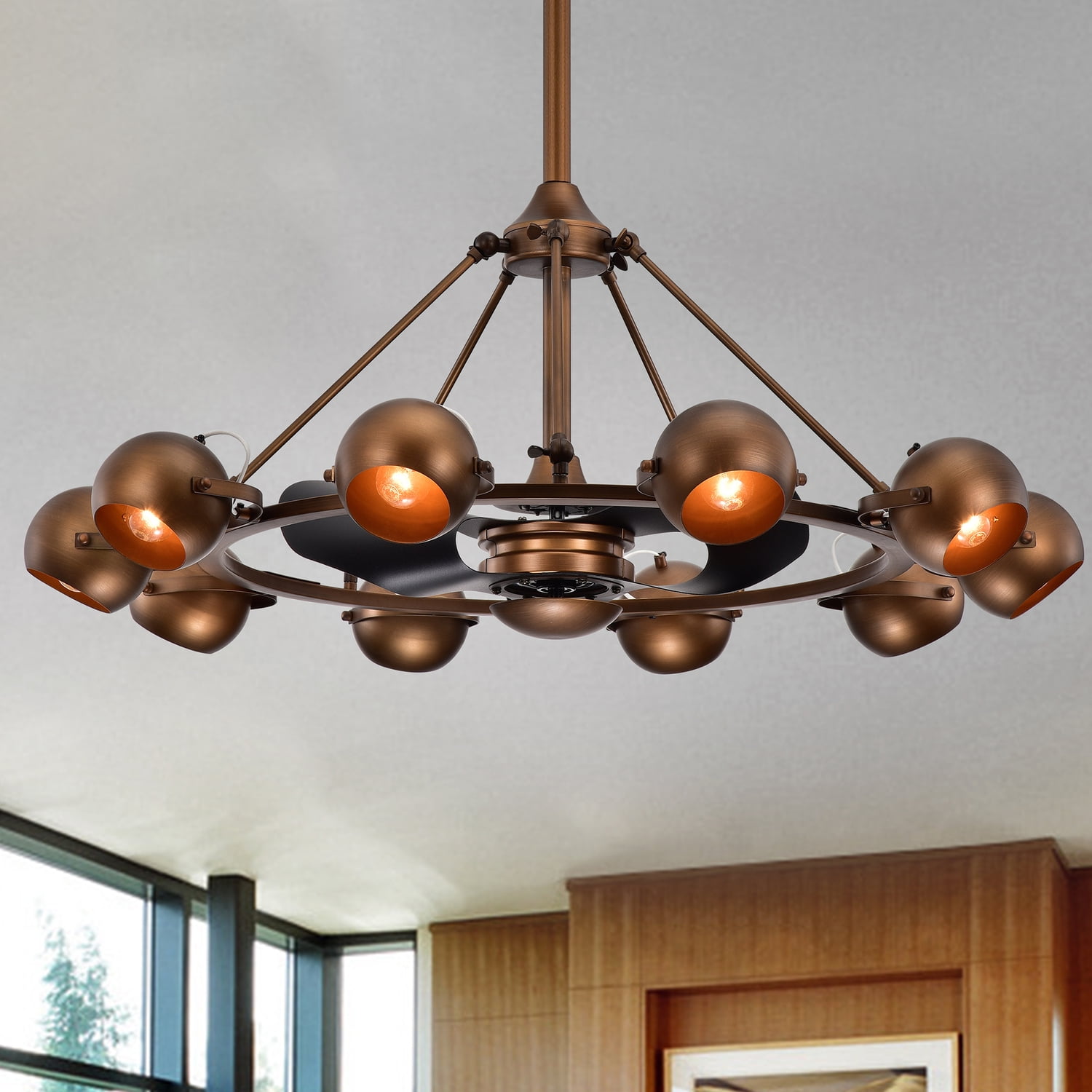 Warehouse of Tiffany Carbon Lt Ingram Satin Bronze 39-inch Lighted ...
