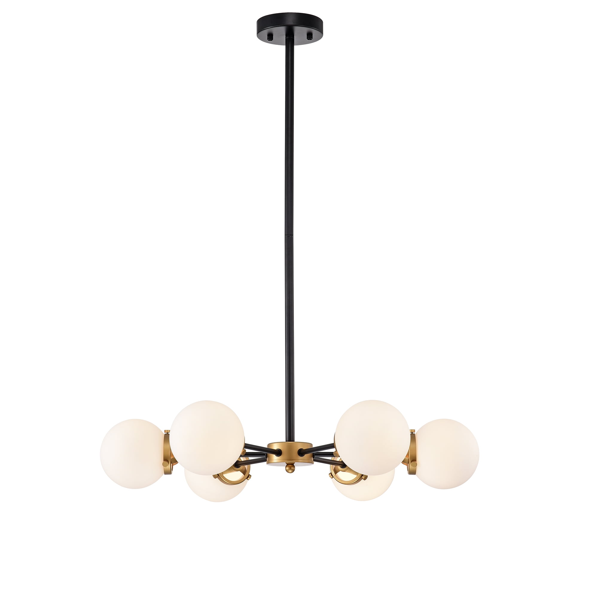 Warehouse of Tiffany Chevalier 26 Inch Matte Black and Gold with 6 ...