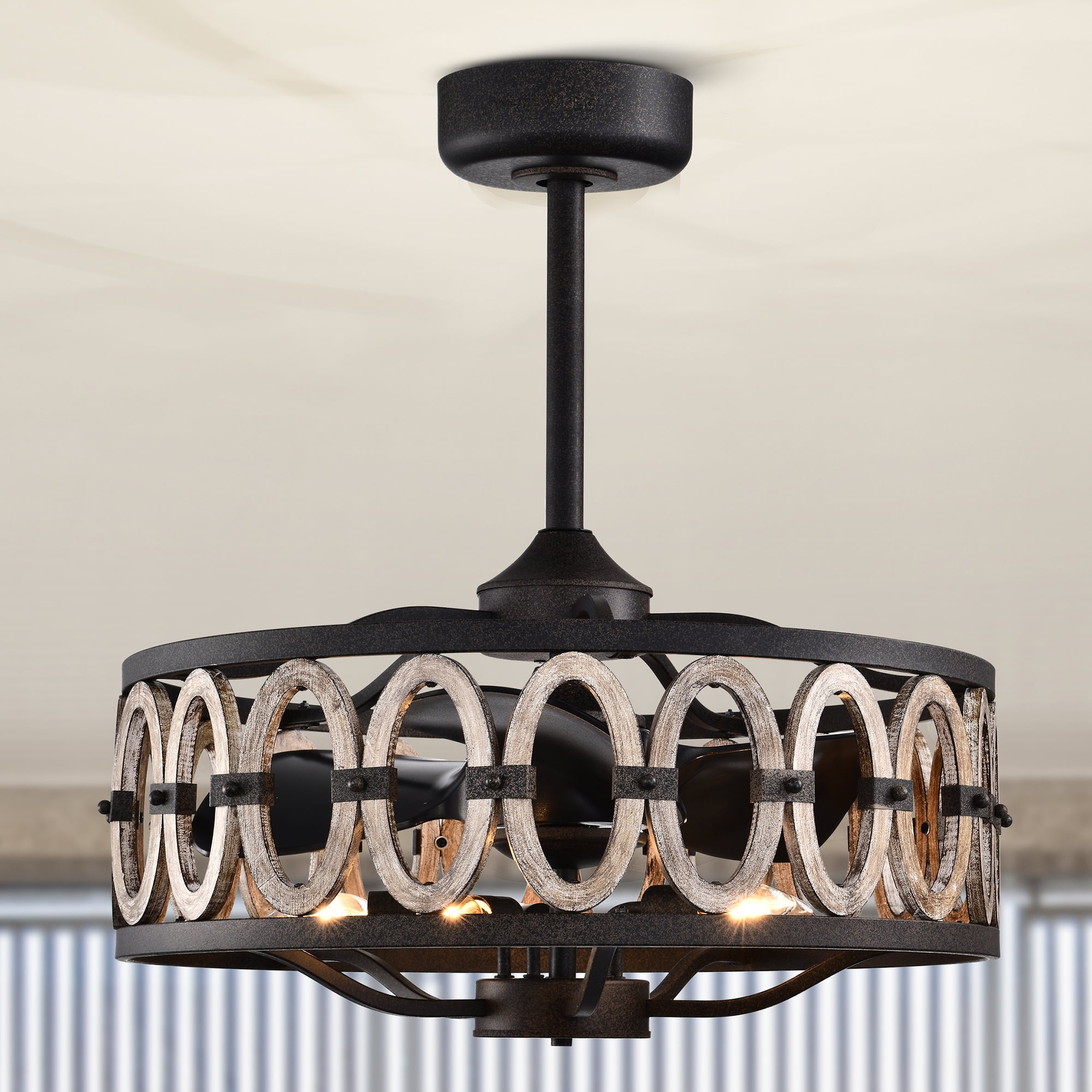 Dalina 24 in. 5-Light Indoor Oil Rubbed Matte Black Finish Ceiling Fan ...