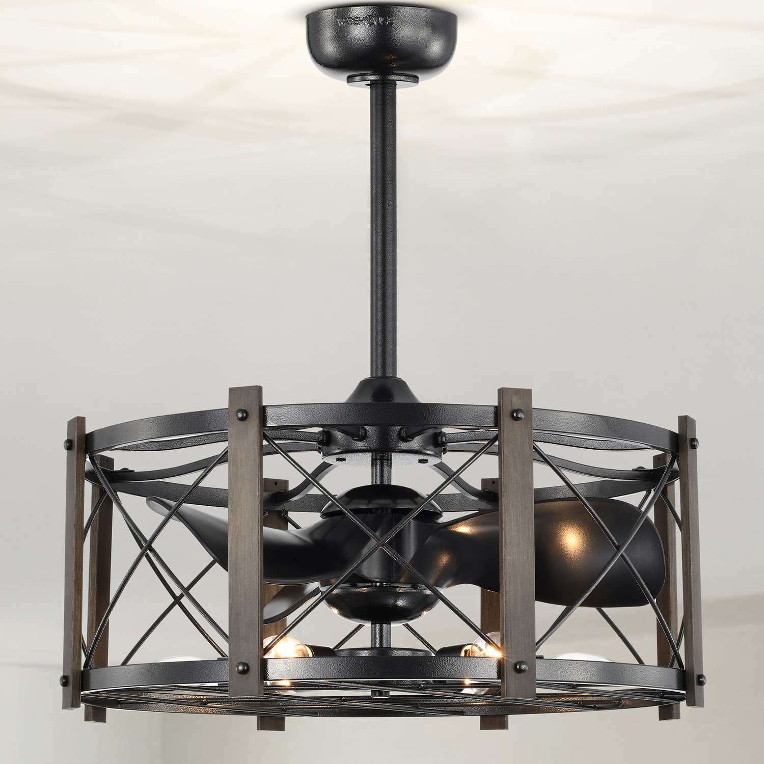 Warehouse of Tiffany Damon 24-inch Gun Metal Grey and Imitation Wood 6 ...