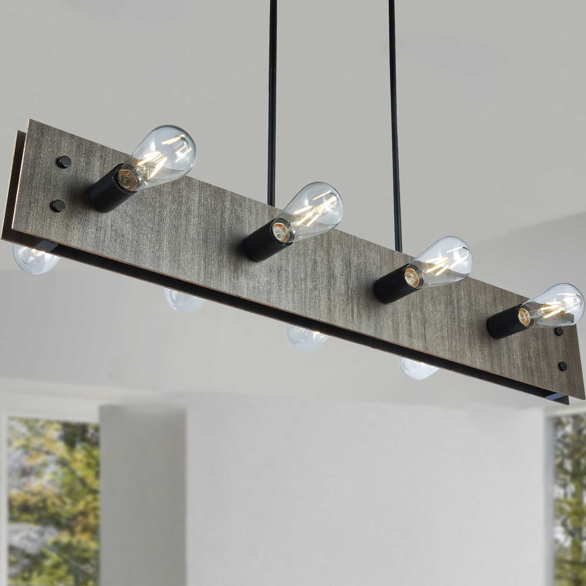 Firone 39.4 in. 10-Light Indoor Black Steel Finish Chandelier with Light Kit - Walmart.com