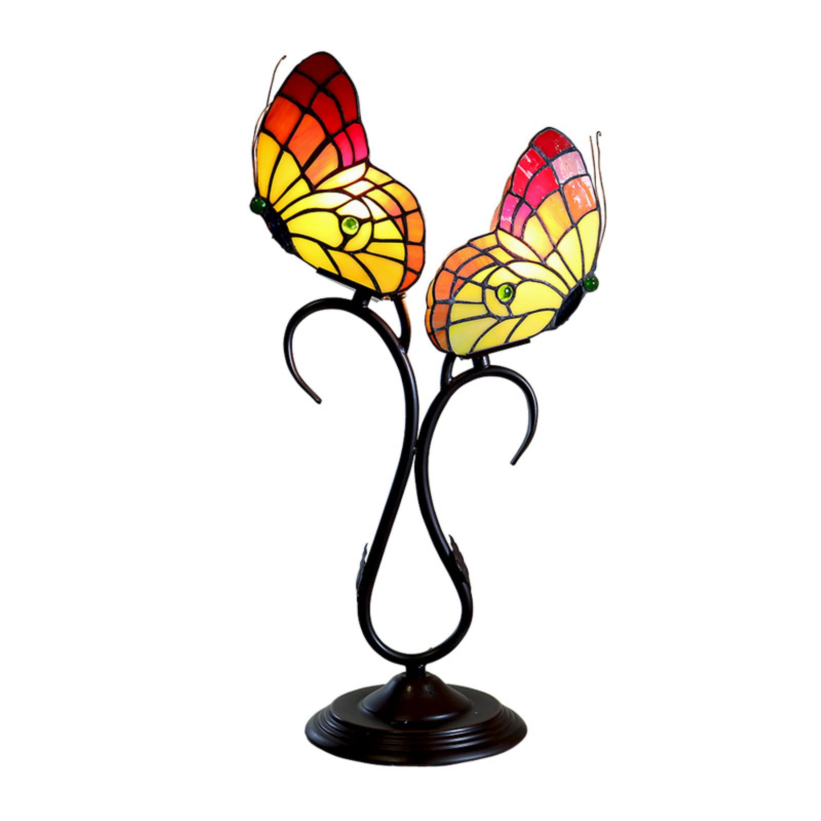 Warehouse of Tiffany Papilly 2 Light Butterfly Table Lamp - Walmart.com