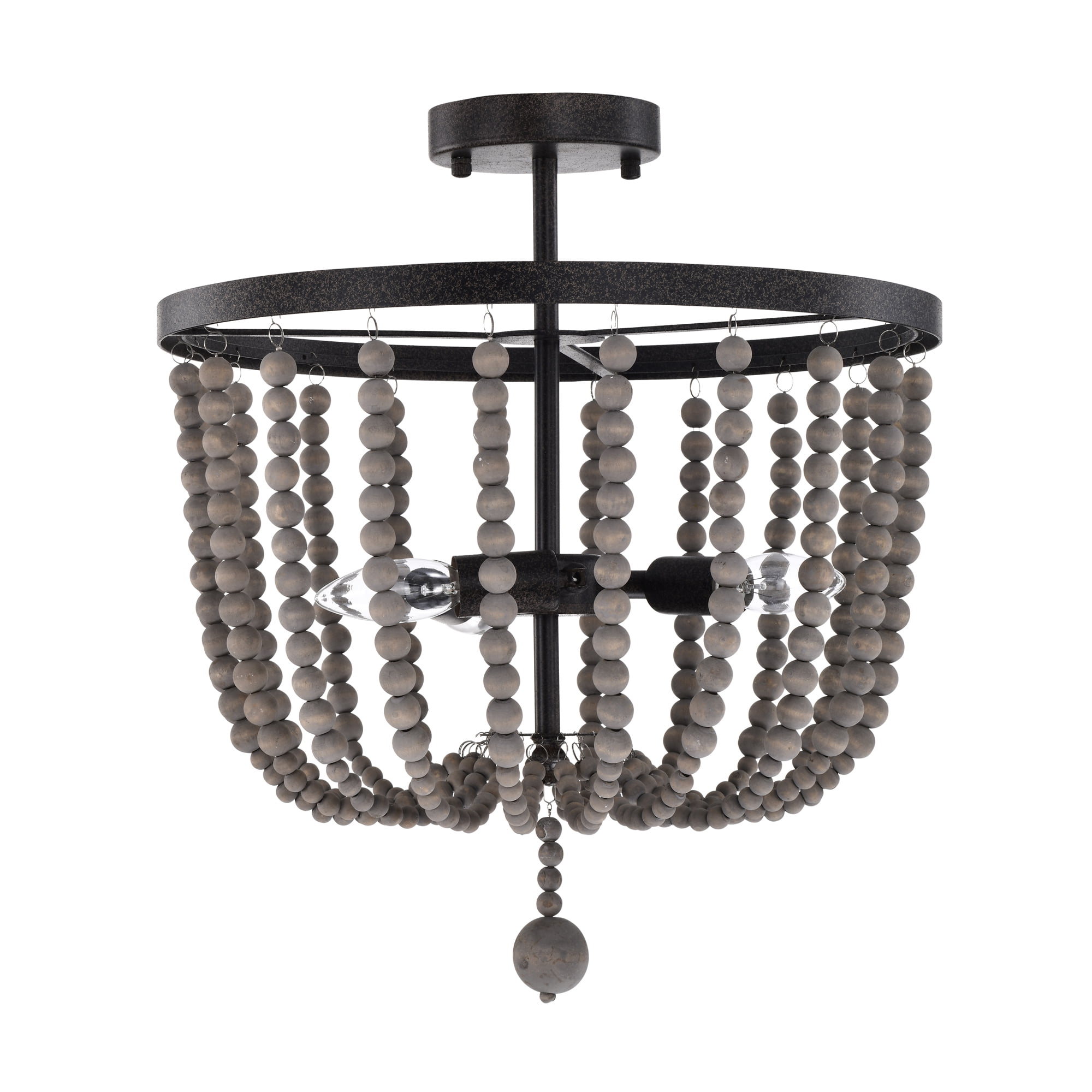 Warehouse of Tiffany Roxelana Rustic Iron 18 Inch Bohemian Semi-Flush ...