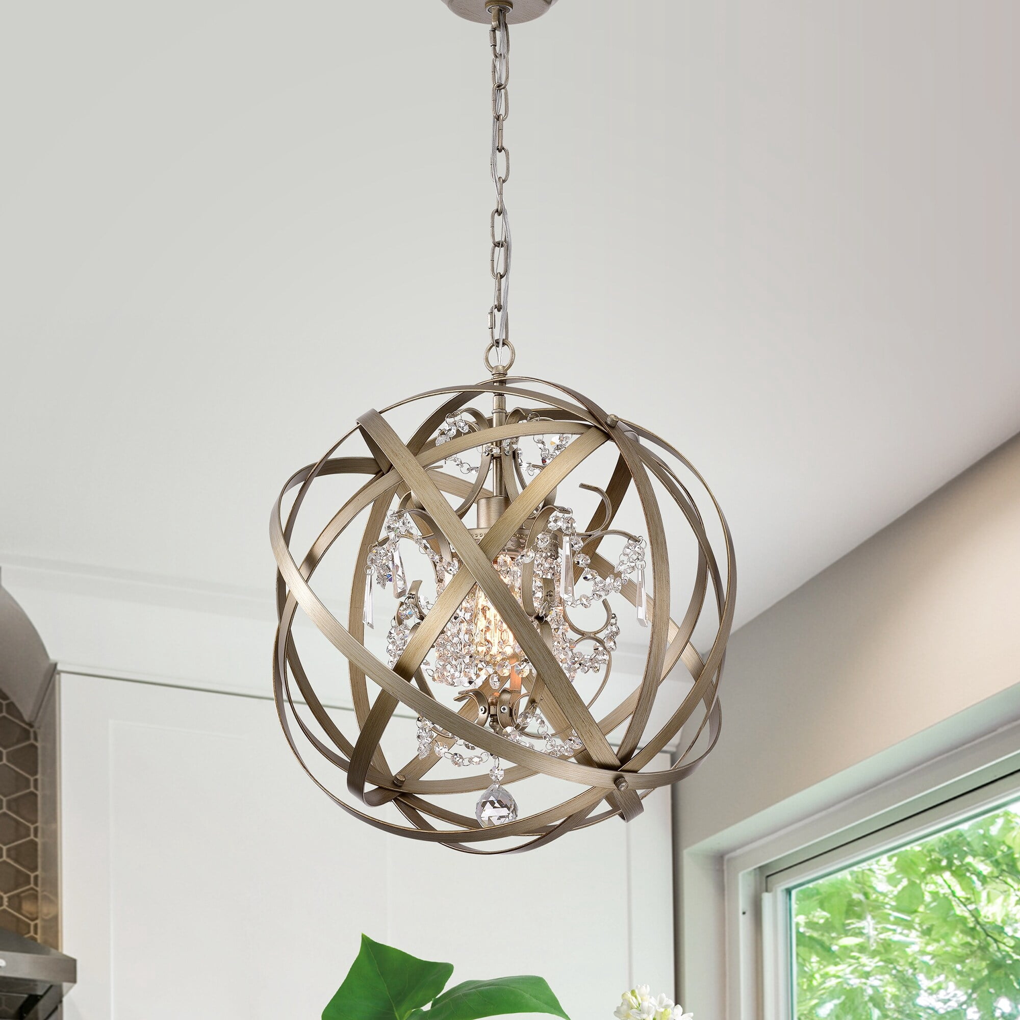 Warehouse of Tiffany Verite 19 Inch Matte Gold with 1 Light Chandelier ...