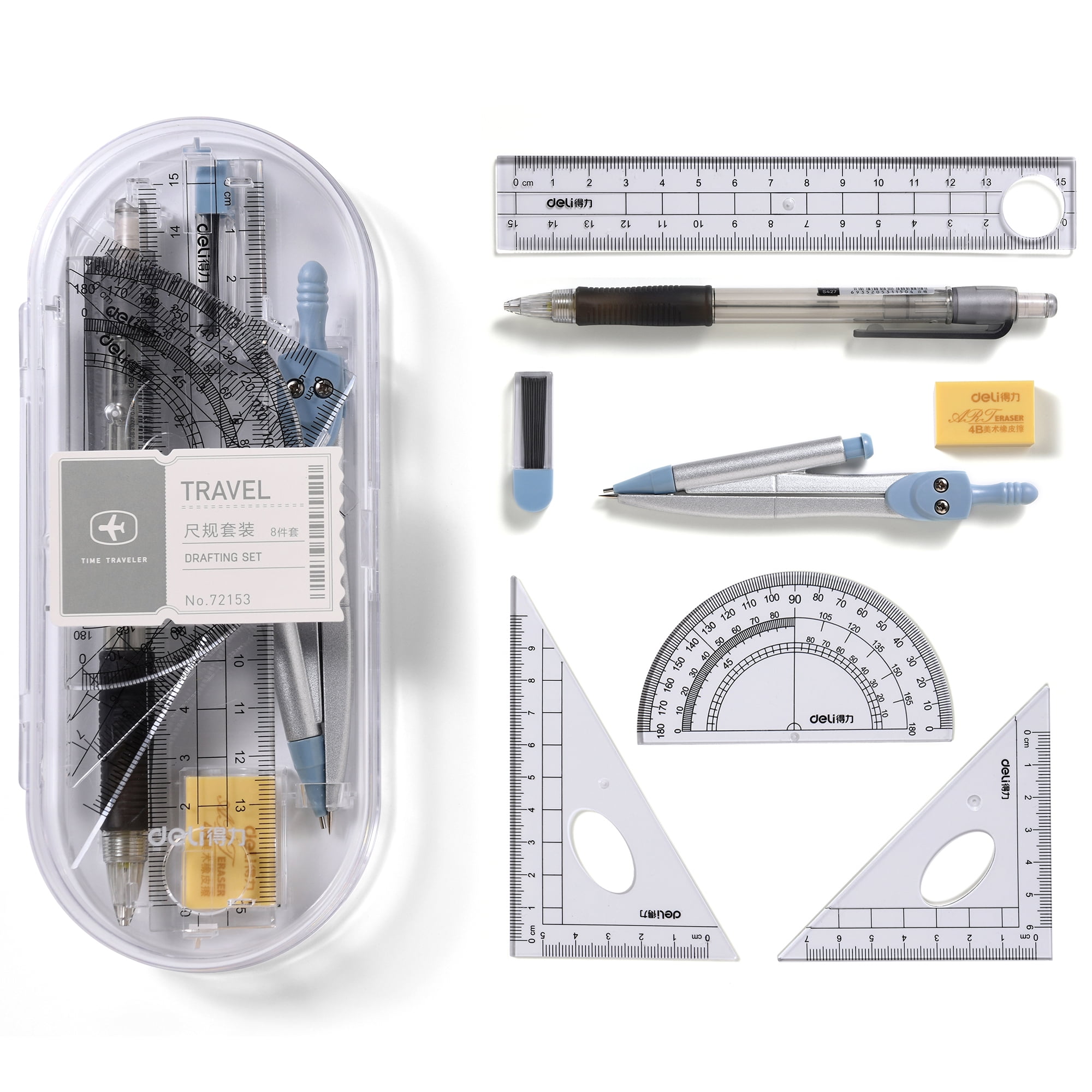 Waremew Compass Set for Geometry Math Geometry Kit 8 Pieces for ...