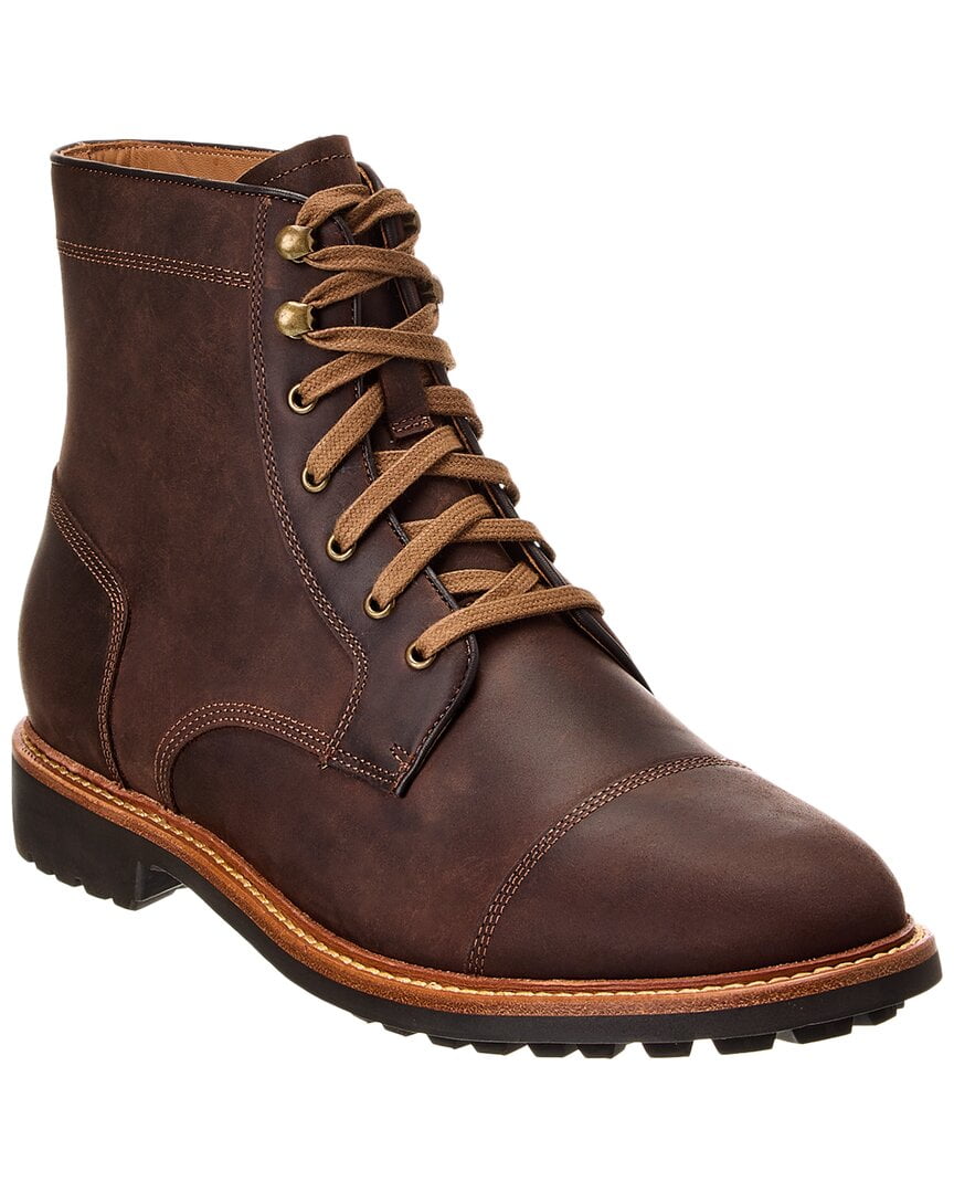 Warfield & Grand Cap Toe Leather Boot, 10, Brown - Walmart.com