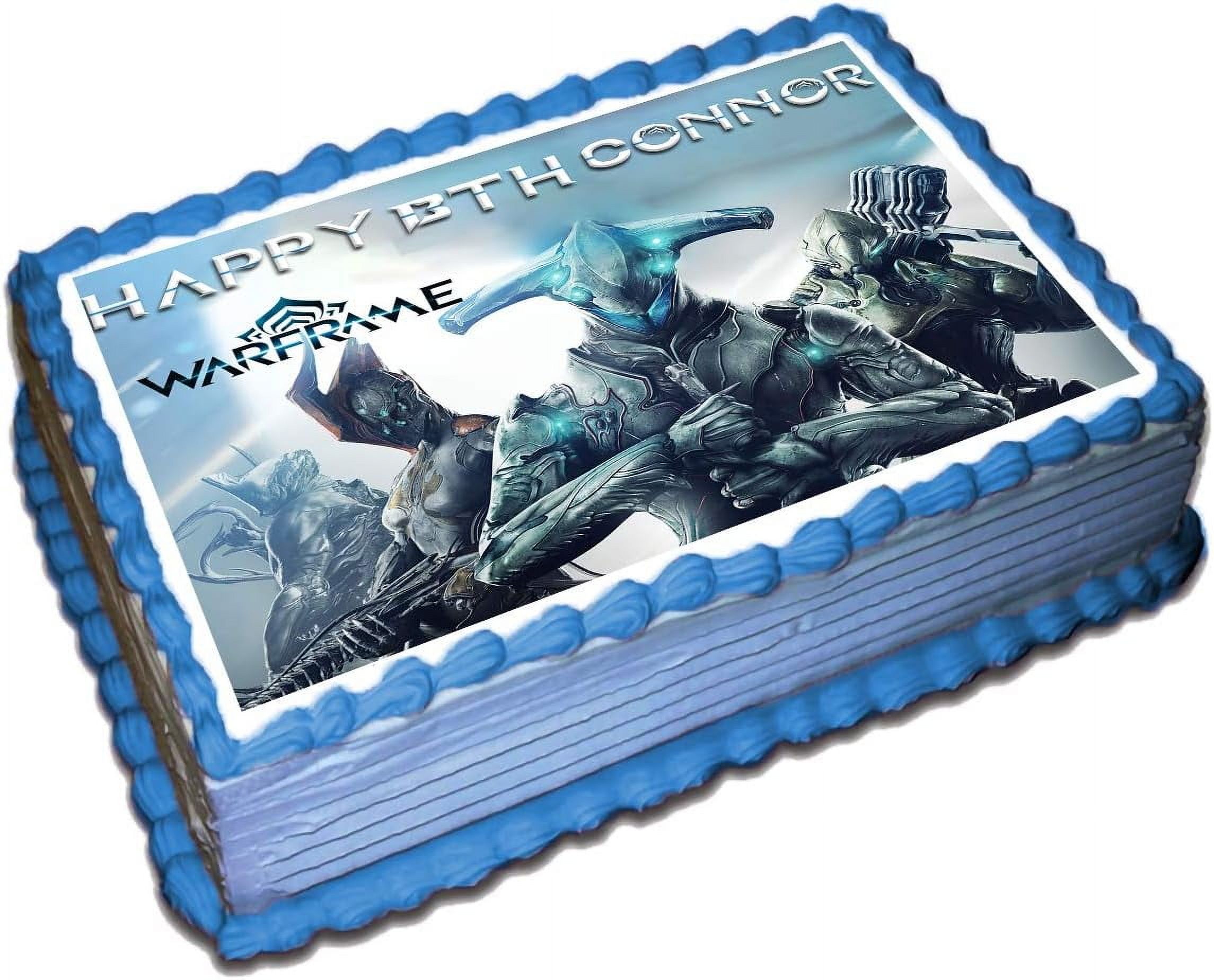 Warframe Cake Toppers 1/4 8.5 x 11.5 Inches Birthday Cake Topper ...