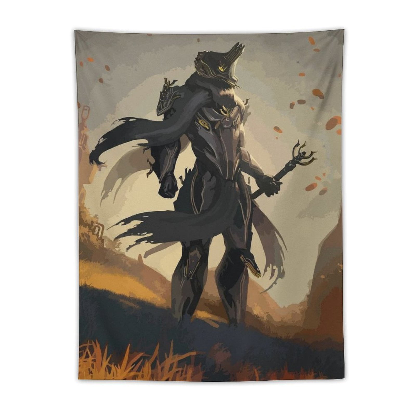 Warframe Japanese Anime Tapesty Wall Tapestry Cartoon Poster Background ...