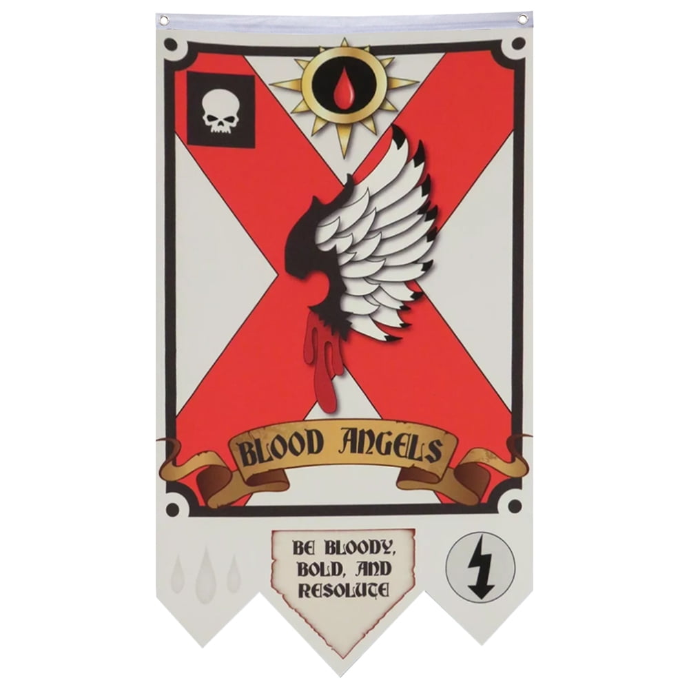 Wargame Style Blood Angels 10th Company Flag Banner Home Yard Garden ...