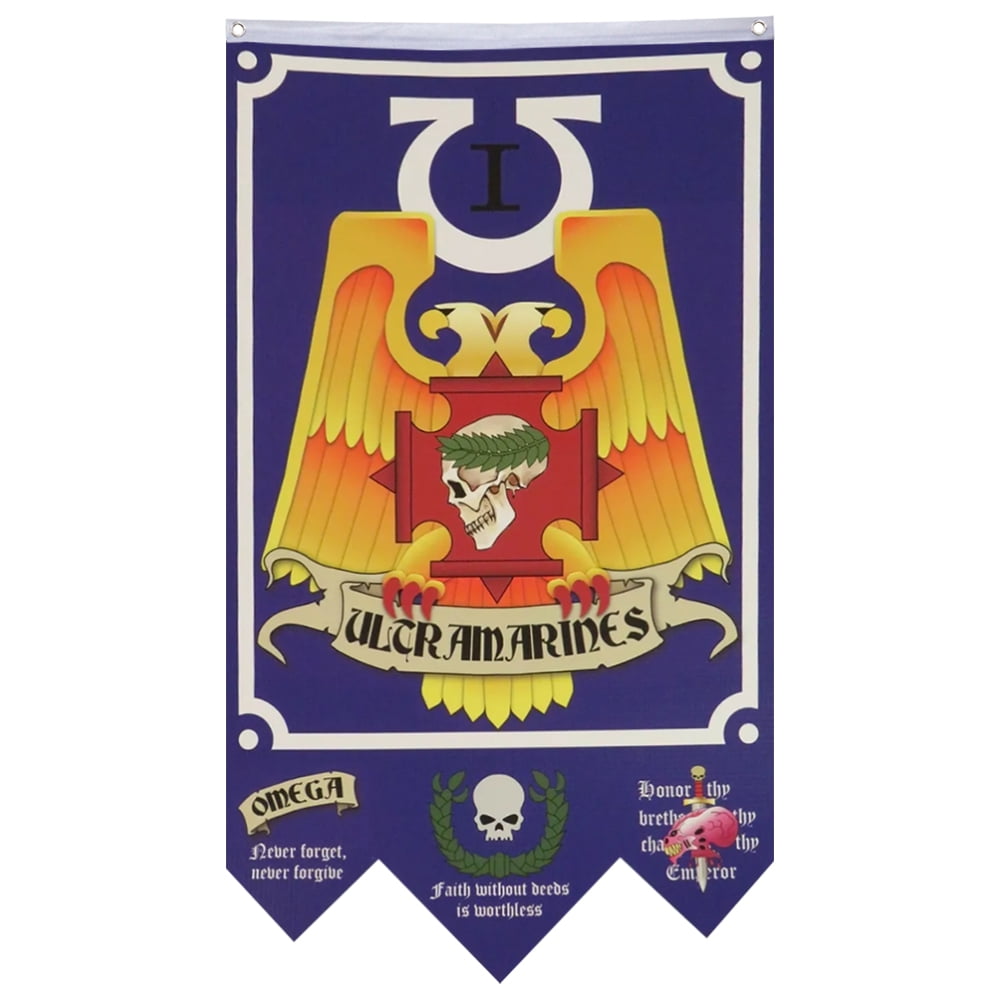 Wargame Style Ultramarine 1st Co Flag Banner Home Yard Garden Decor ...
