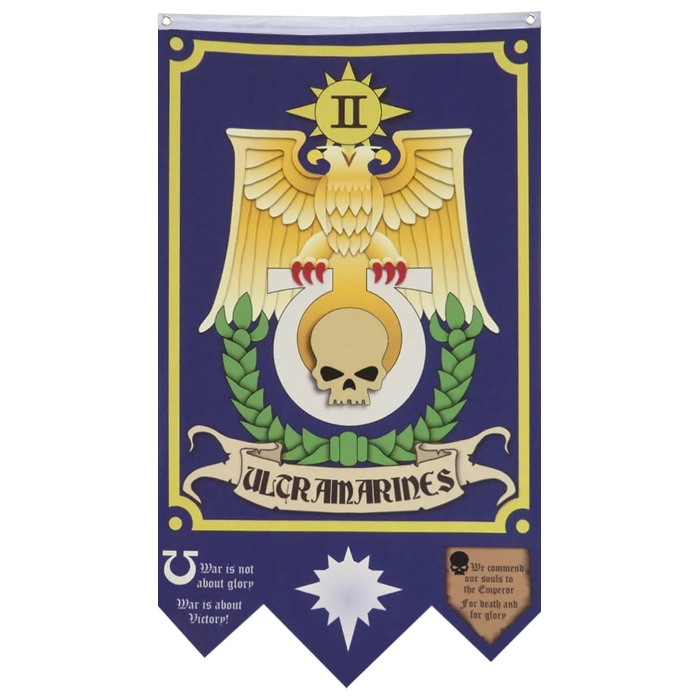 Wargame Style Ultramarine 2nd Co Flag Banner Home Yard Garden Decor ...