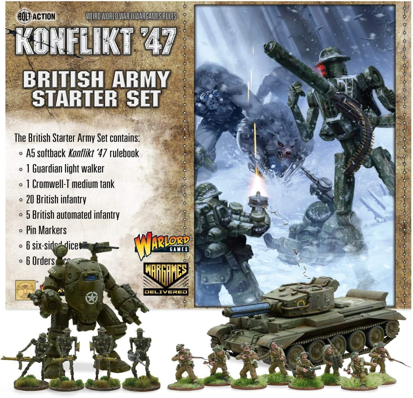 Wargames Delivered 28mm Military Tanks Miniatures Game - World War RPG Miniature Wargames Set ...