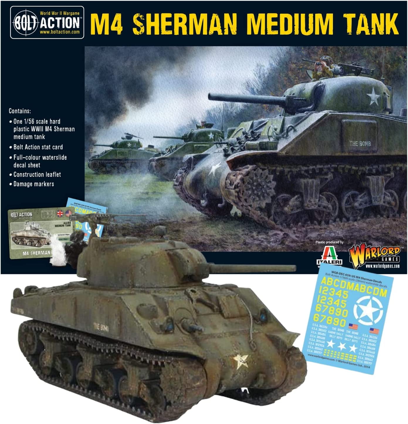 Wargames Delivered Bolt Action - M4 Sherman Medium Tank - Walmart.com