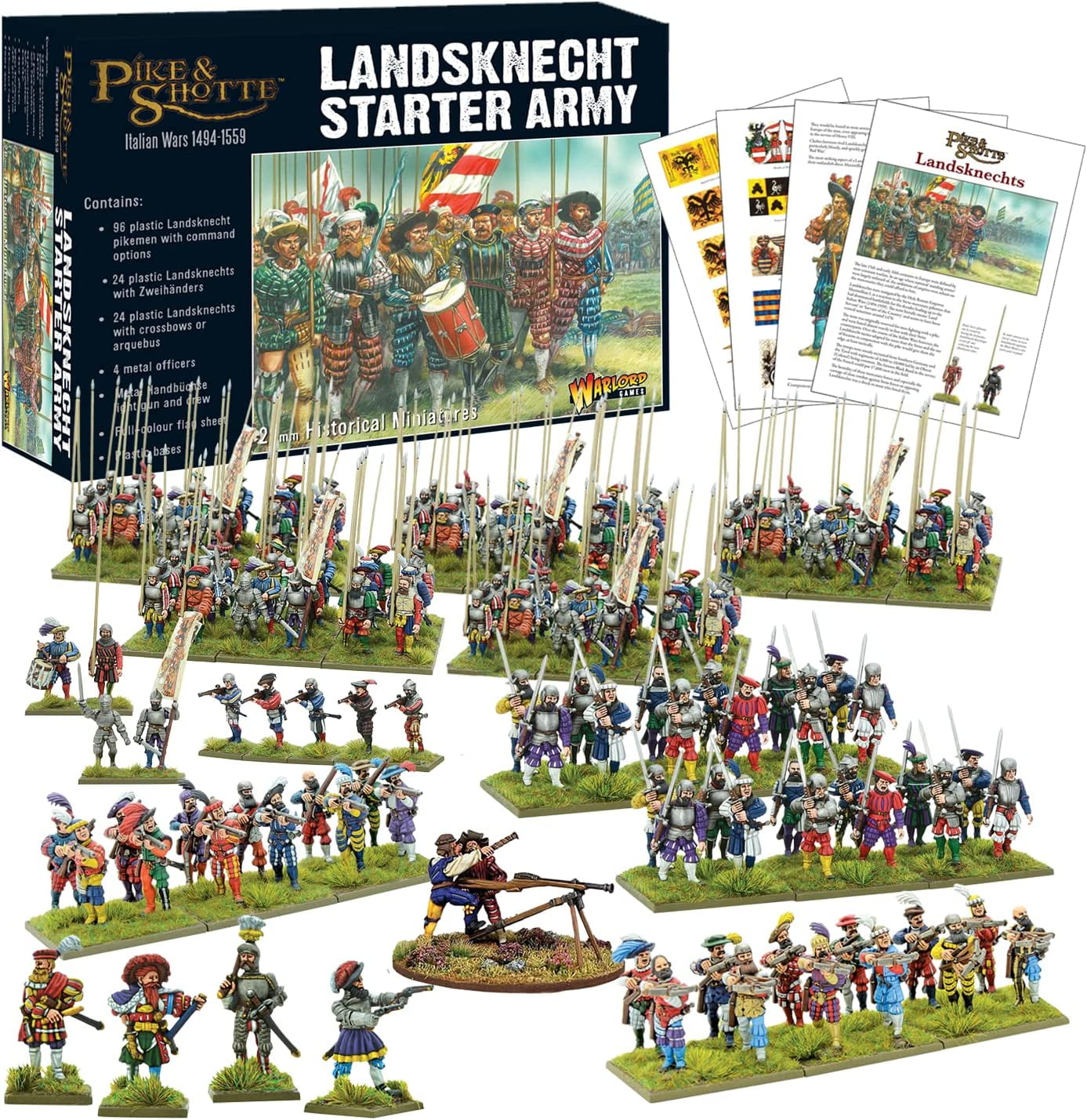 Wargames Delivered Landsknecht Army Base, 28mm Plastic Soldier Figures ...