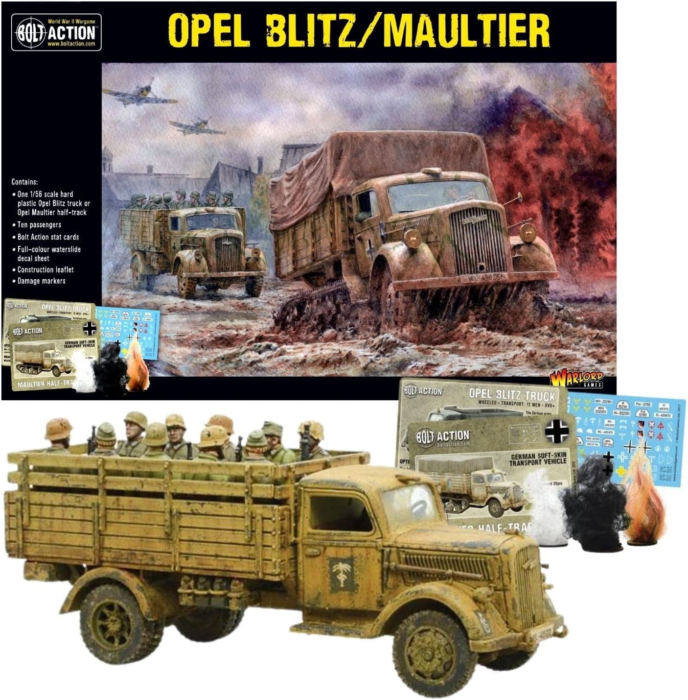 Warlord Games Bolt Action Opel Blitz/Maultier 28mm Miniatures - WW2 ...