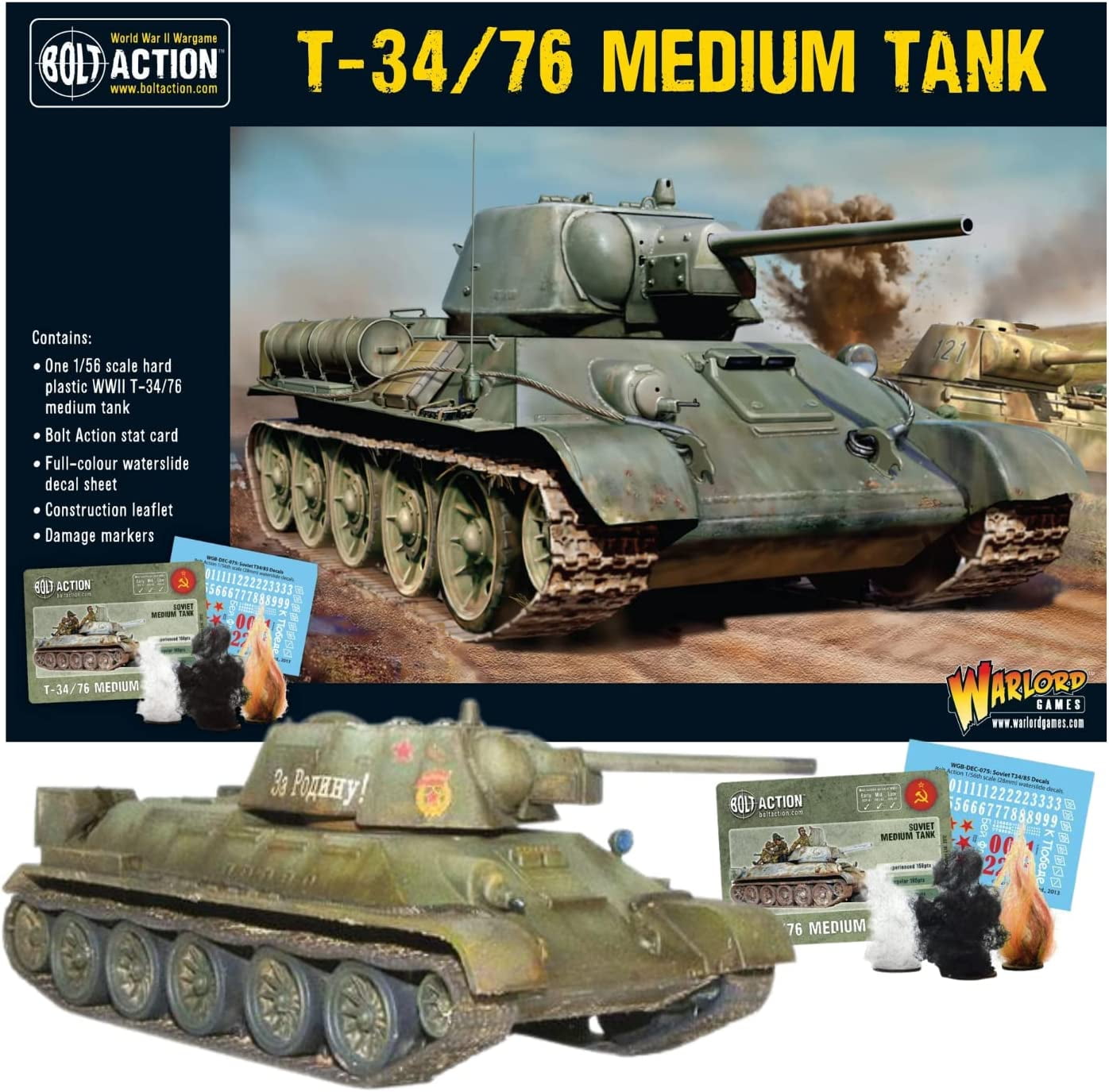 Wargames Delivered Warlord Games Bolt Action Tank War T-34/76 Medium ...