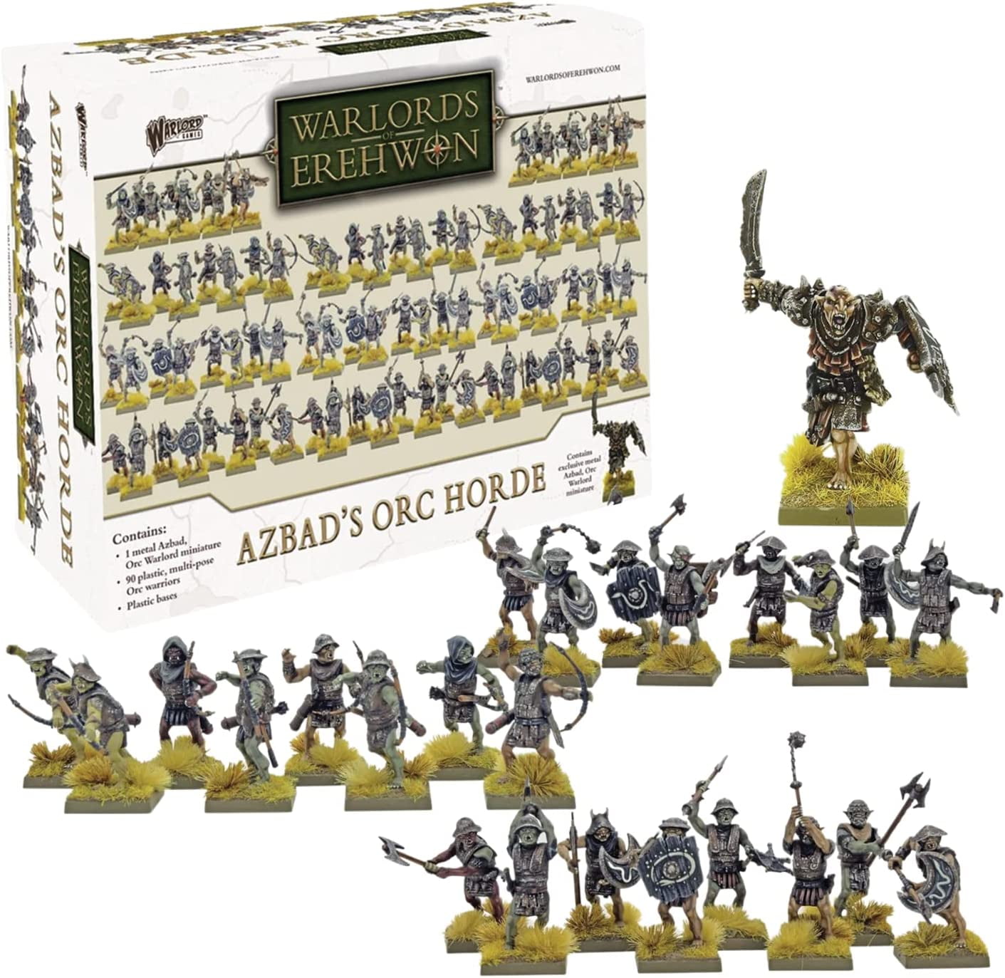 Wargames Delivered - Warlords of Erehwon Azbad's Orc Horde - 28mm ...