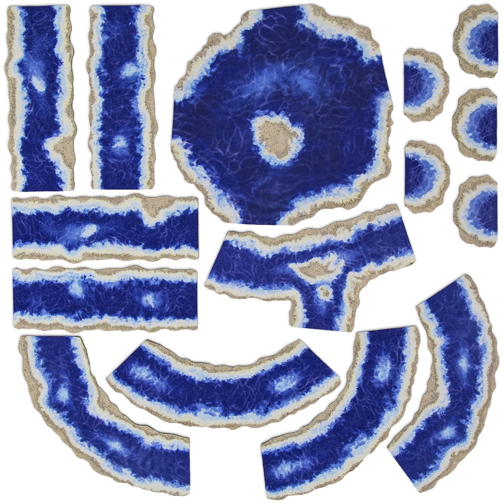 Wargaming Rivers & Lake Neoprene Battlemat Water Terrain, 15 Pieces, 4 ...