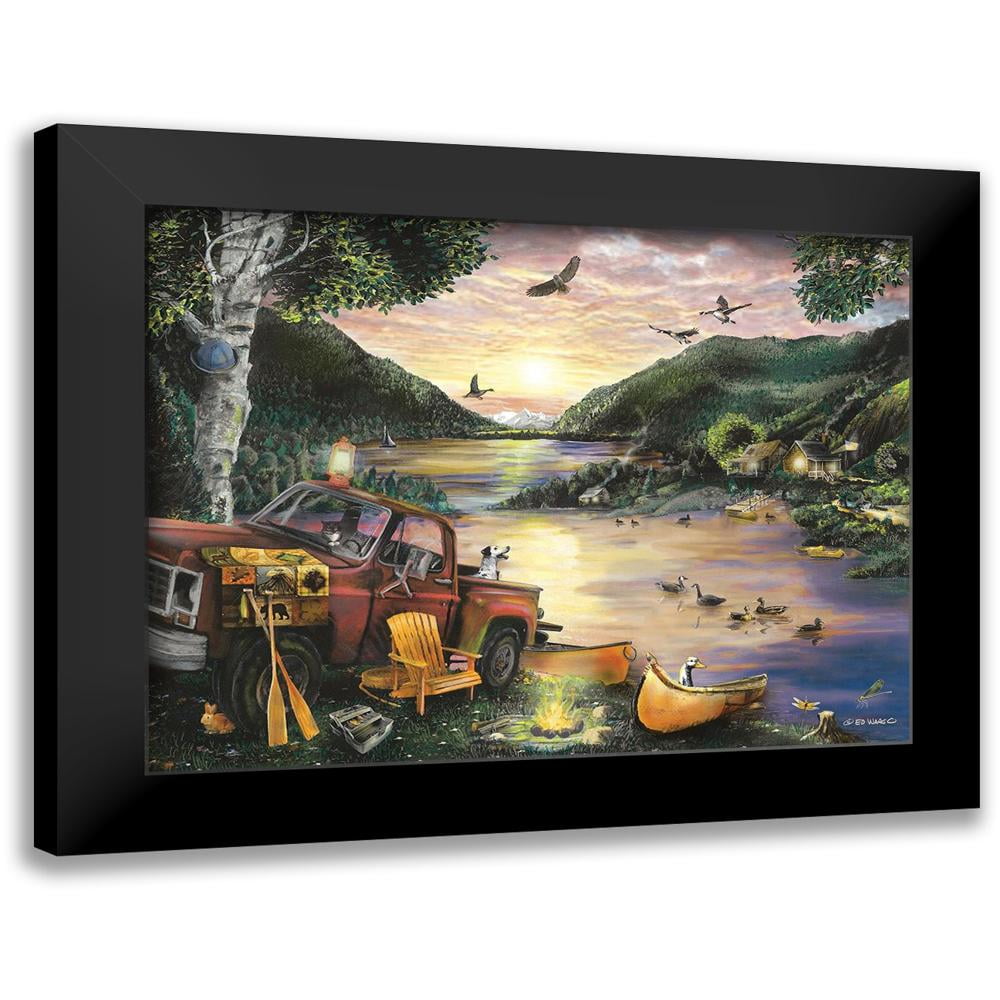 Wargo, Ed 14x12 Black Modern Framed Museum Art Print Titled - Lakefront ...